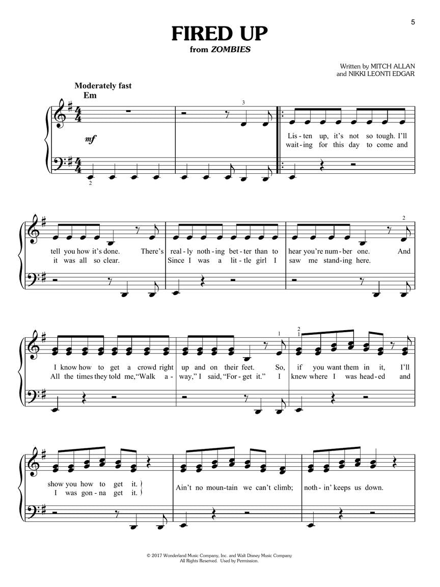 Zombies Easy Piano Collection