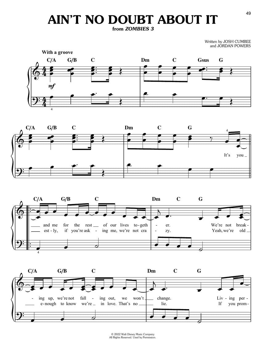 Zombies Easy Piano Collection