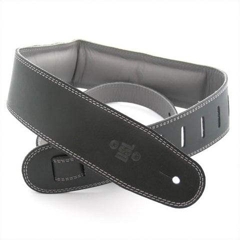 DSL 2.5" Guitar Strap Garment Padded, Black/Grey