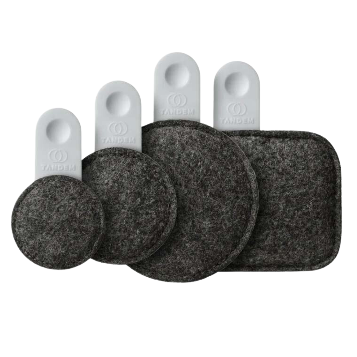 Tandem Drops Set of 4, Fog Grey