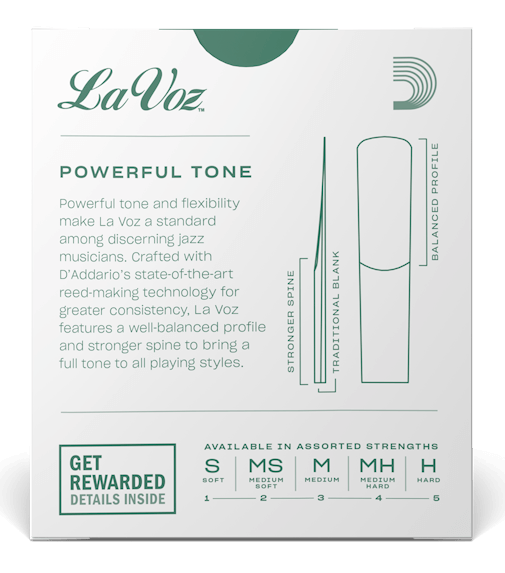 Rico La Voz Alto Saxophone Reeds, 10-Pack